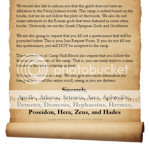 Camp Half-Blood: Secrets of the Gods (A PJO RP Guild) (114 users ...
